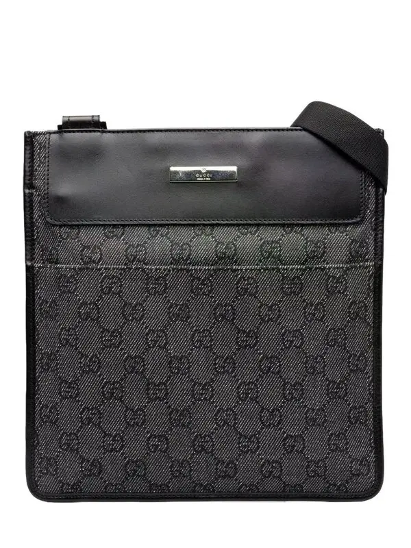 Gucci 2000-2015 Gg Denim Crossbody Bag - Grey