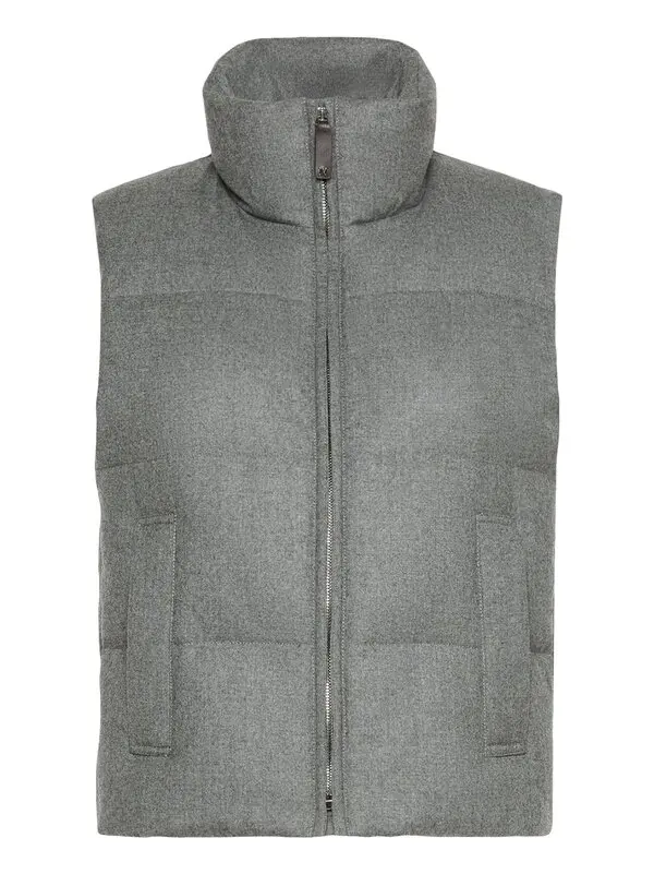 Max Mara Stretch-cashmere Down Gilet - Grey