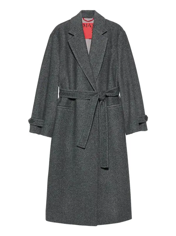 Max & Co. Virgin Wool Belted Coat - Black