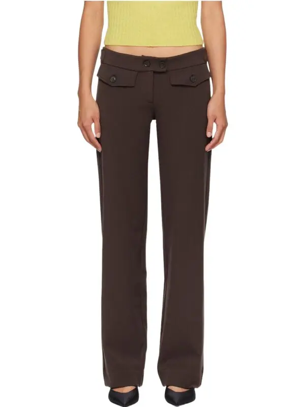 Gimaguas Low-rise Casual Trousers - Brown