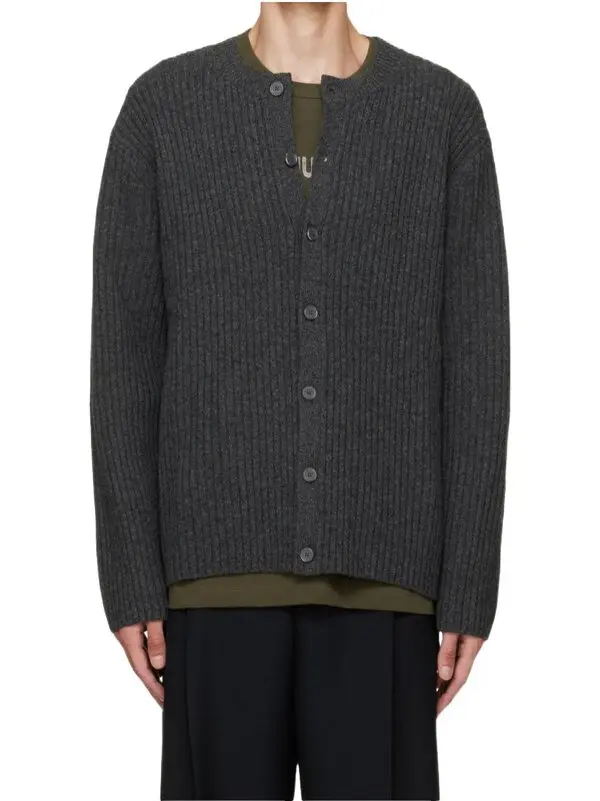 Helmut Lang Long-sleeve Knit Cardigan - Graphite