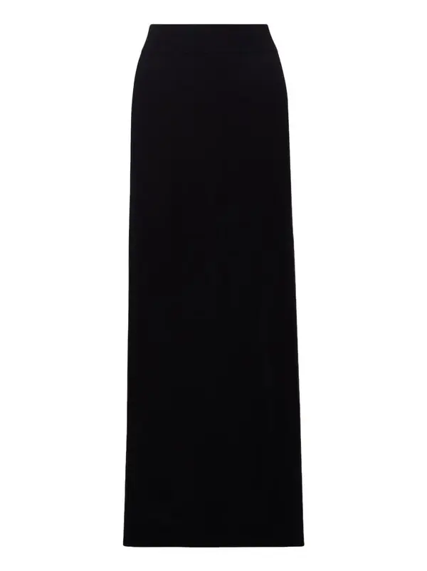 TOTEME Side-slit Crêpe Maxi Skirt - Black