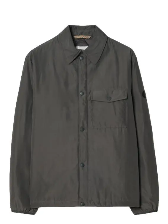 Burberry Logo Patch Press-stud Jacket - Ashes