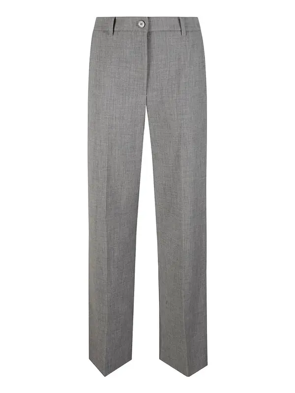 Patrizia Pepe Wide-leg Tailored Pants - Gray