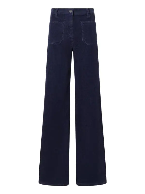 NILI LOTAN High-waisted Casual Trousers - Blue