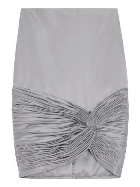 Valentino Garavani Cady Satin Skirt - Grey