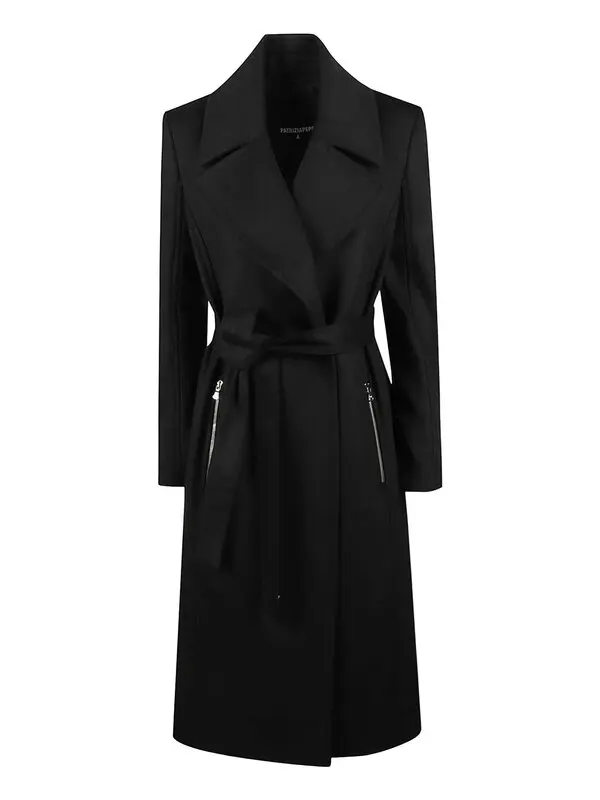 Patrizia Pepe Belted Coat - Black