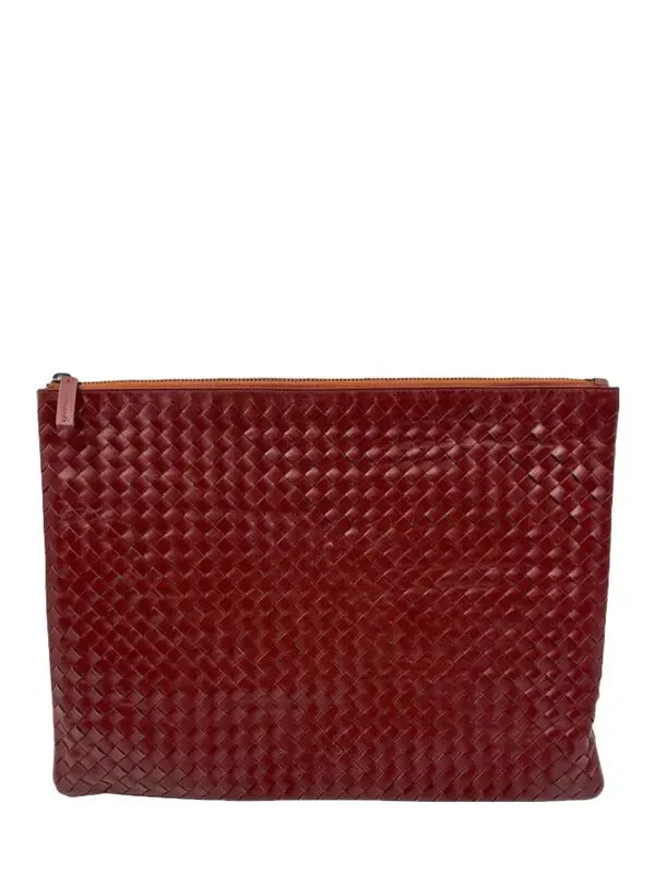 Dragon Diffusion Woven Clutch - Red