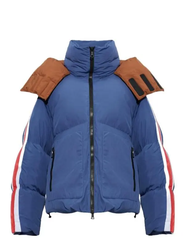 Dsquared2 Hooded Contrast-panel Down Jacket - Blue