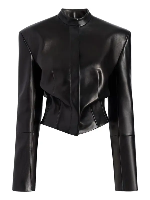 Khaite Long-sleeve Leather Jacket - Black