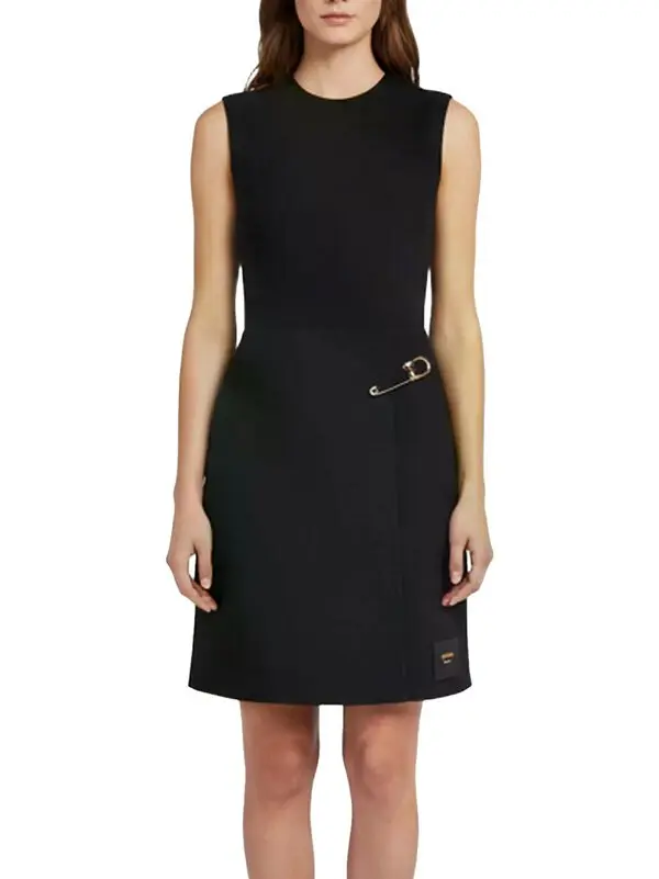 Prada Safety-pin Sleeveless Mini Dress - Black