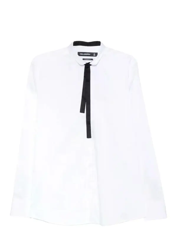 Karl Lagerfeld Tie-neck Shirt - White