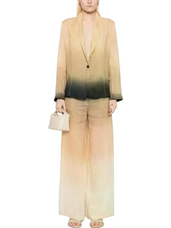 TESSITURA Gradient Semi-sheer Blazer - Neutrals