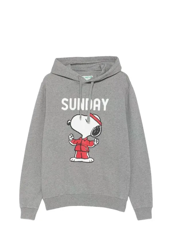 MC2 SAINT BARTH Snoopy-print Drawstring Hoodie - Grey