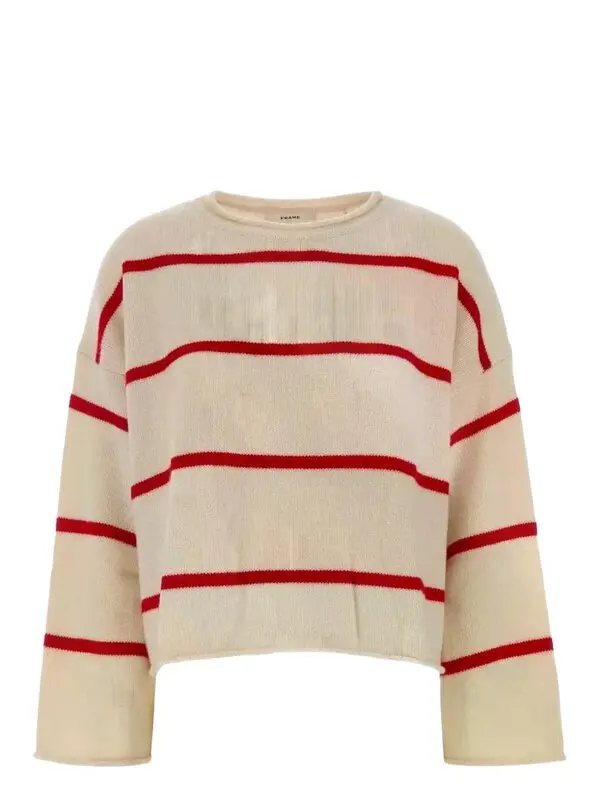 FRAME Striped Long-sleeve Sweater - Neutrals
