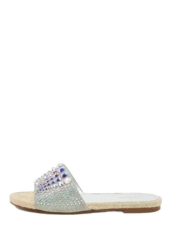 LE SILLA Gilda Crystal-embellished Slides - Silver