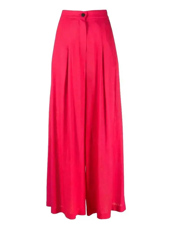 TESSITURA Pleated Wide-leg Trousers - Pink