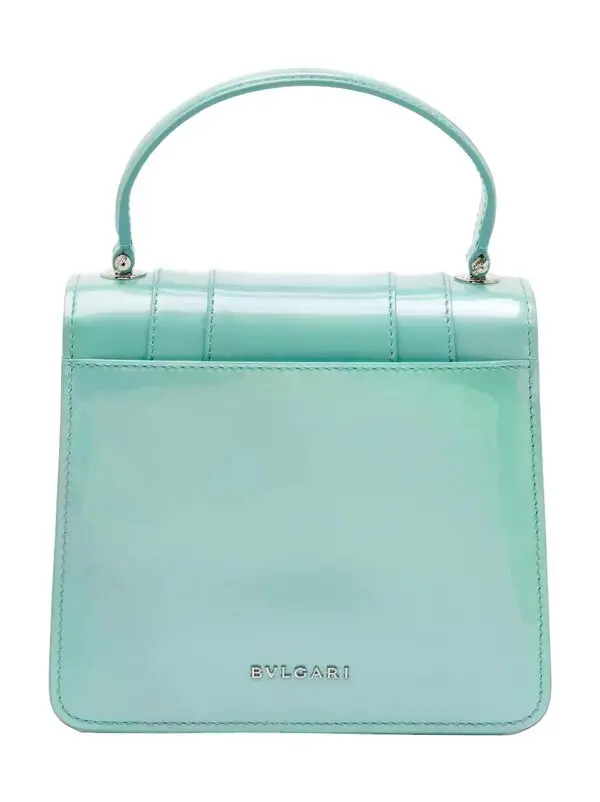 BVLGARI Serpenti Forever Leather Satchel Bag - Blue