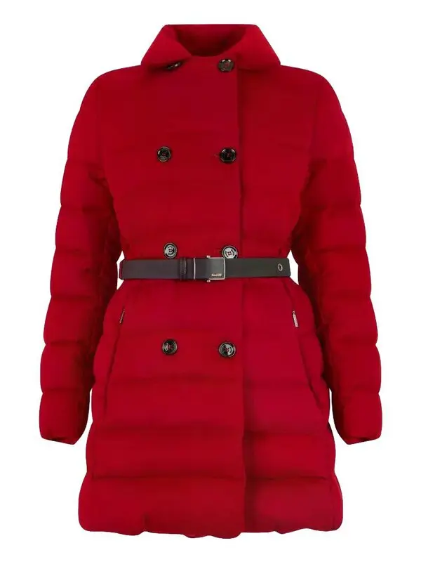 MOORER Mitria-ilw Belted Double-breasted Coat - Red