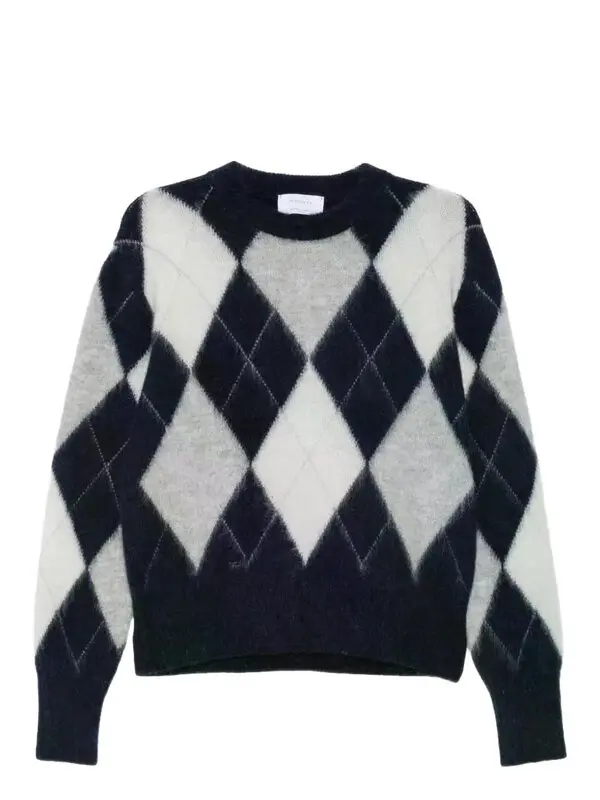 DANIELE FIESOLI Argyle-knit Sweater - Blue