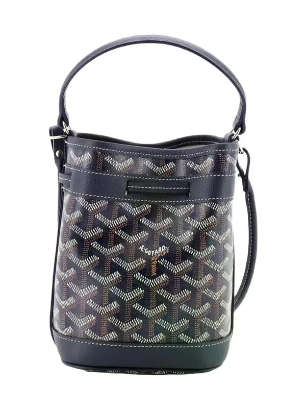 Goyard Petit Flot Coated Canvas Mini Bucket Bag - Blue