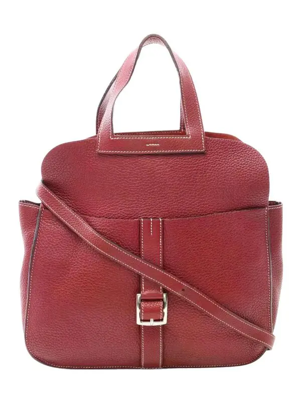 Hermès 2014 Taurillon Clemence Halzan 31 Satchel - Red