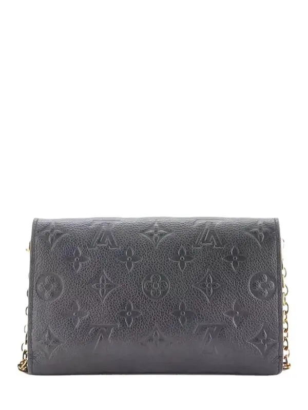 LOUIS VUITTON Vavin Chain Wallet Monogram Empreinte Leather Clutch Bag - Black