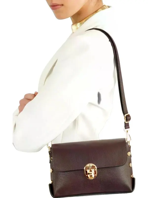 APATCHY LONDON Bloxsome Studded Cross Body Bag - Red
