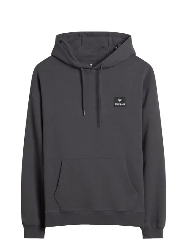 SNOW PEAK New Standard Square Logo Hoodie - Charcoal