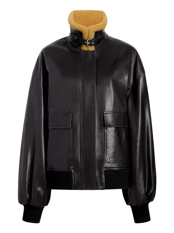 Khaite Sandor Jacket In Leather - Black