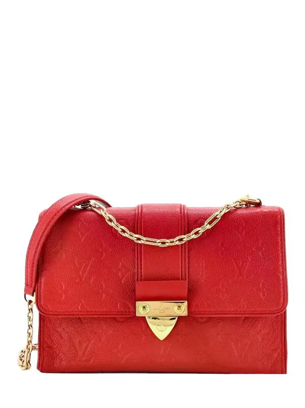 LOUIS VUITTON Saint Sulpice Handbag Monogram Empreinte Leather Pm Crossbody Bag - Red
