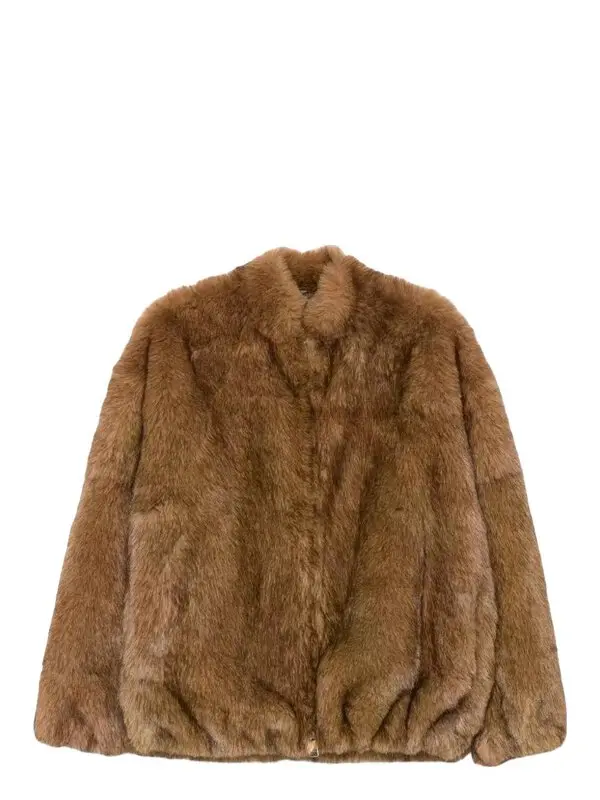 ZOE PARIS Zip-fastening Faux-fur Jacket - Brown