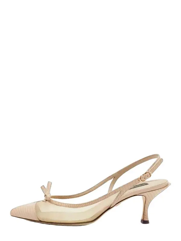 Dolce & Gabbana Lori Lizard-embossed Pumps - Neutrals