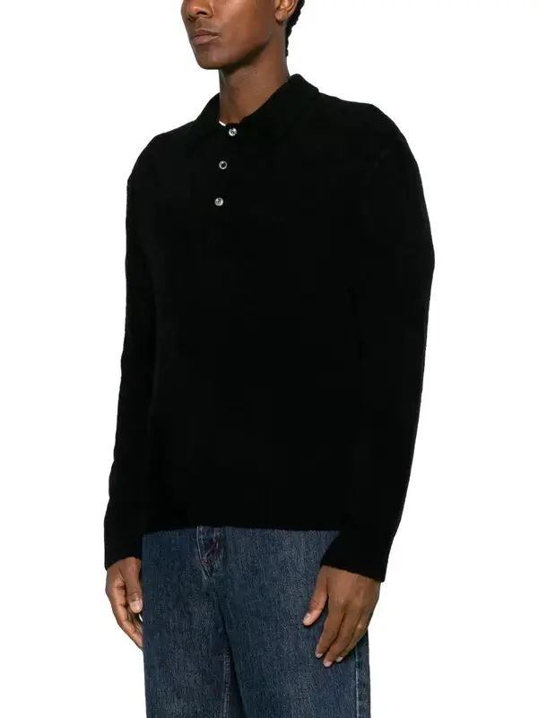 DIANA STUDIO Long-sleeve Polo Shirt - Black
