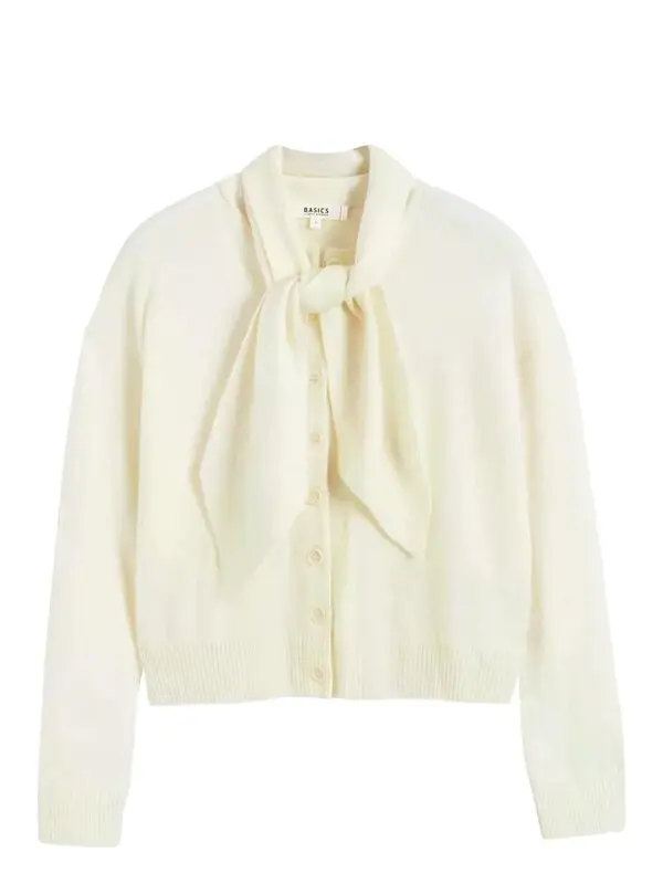 Chinti & Parker Tie-neck Button-up Cardigan - Neutrals