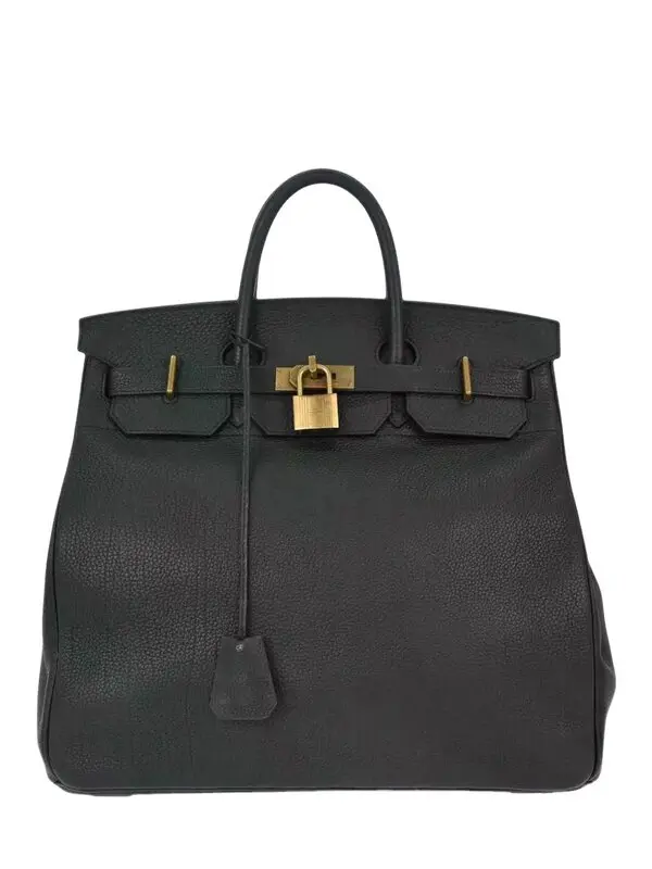 Hermès 1997 40 Haut À Courroies Tote Bag - Black