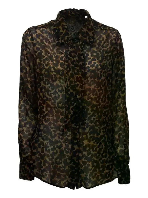 ROBERT FRIEDMAN Kitta Leopard-print Pussy-bow Blouse - Brown