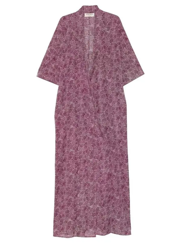 A.N.G.E.L.O. VINTAGE CULT 1970s Fan-print Kimono Dress - Purple
