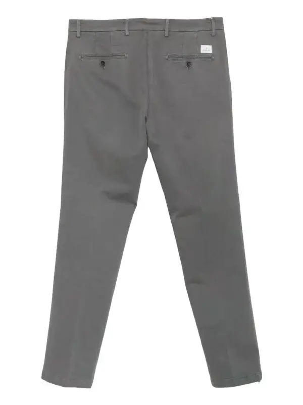 MANUEL RITZ Milano Slim-fit Cotton-twill Trousers - Grey