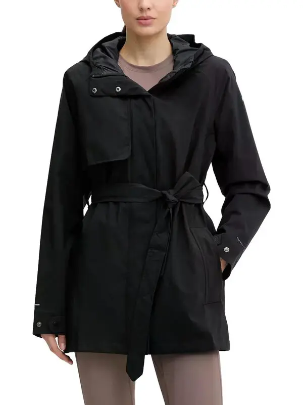 Columbia Omni-tech Hooded Belted Jacket - Black