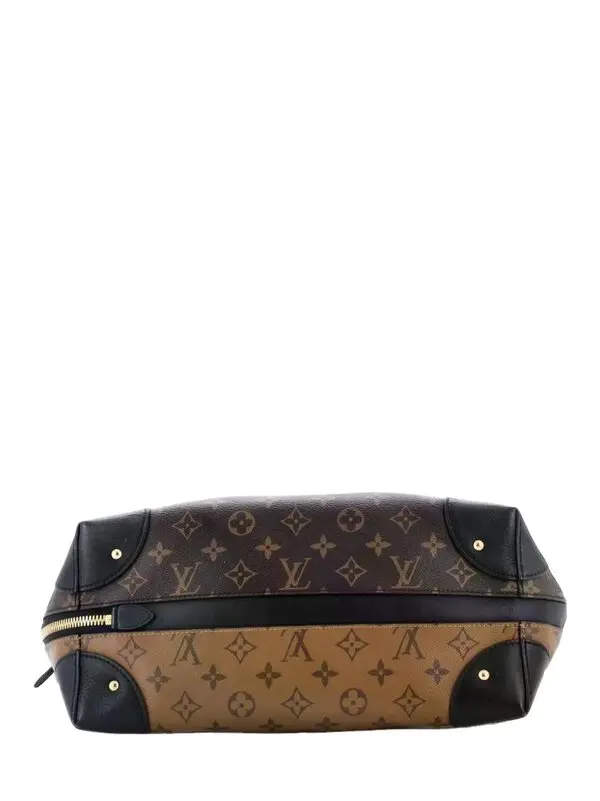 LOUIS VUITTON Triangle Softy Bag Reverse Monogram Canvas Hobo Bag - Brown