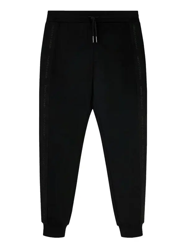 Armani Exchange Logo-tape Drawstring Track Pants - Black