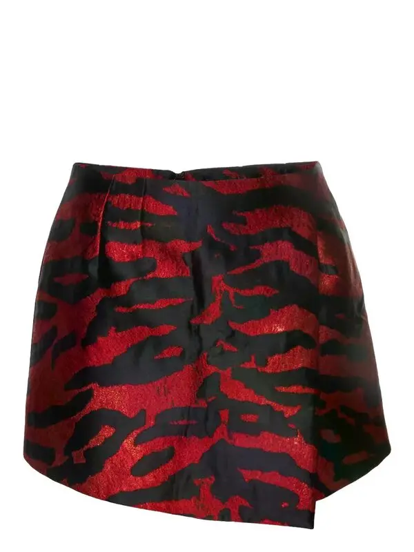 Dolce & Gabbana Animal-jacquard A-line Mini Skirts - Black
