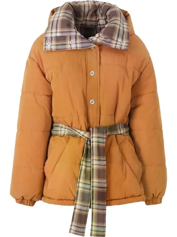 MARBELL Aryna Hooded Puffer Jacket - Orange