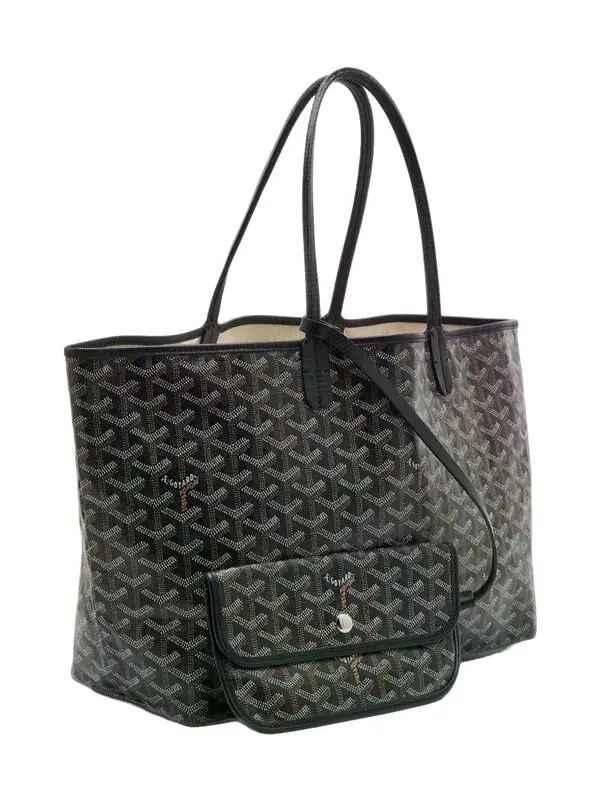 Goyard Pm Saint Louis Goyardine Tote Bag - Black