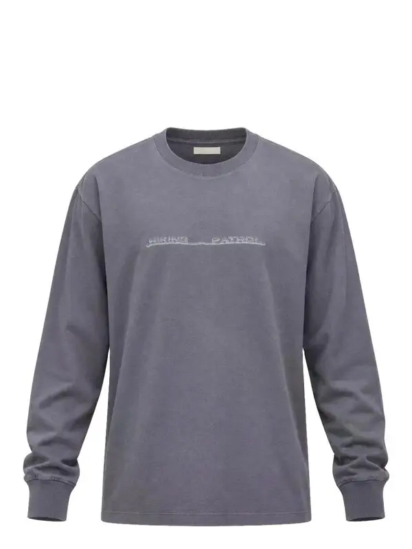 HIKING PATROL Ink Drop Graphic-print Long-sleeve T-shirt - Grey