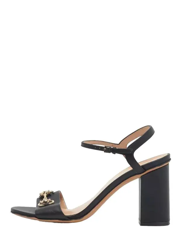 Gucci Horsebit Ankle Strap Sandals - Black