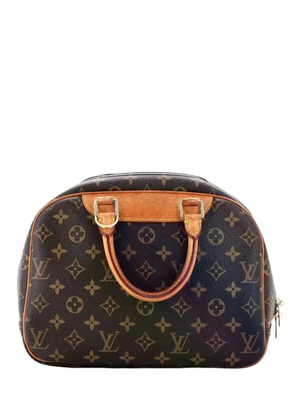 LOUIS VUITTON Trouville Handbag Monogram Canvas Satchel - Brown
