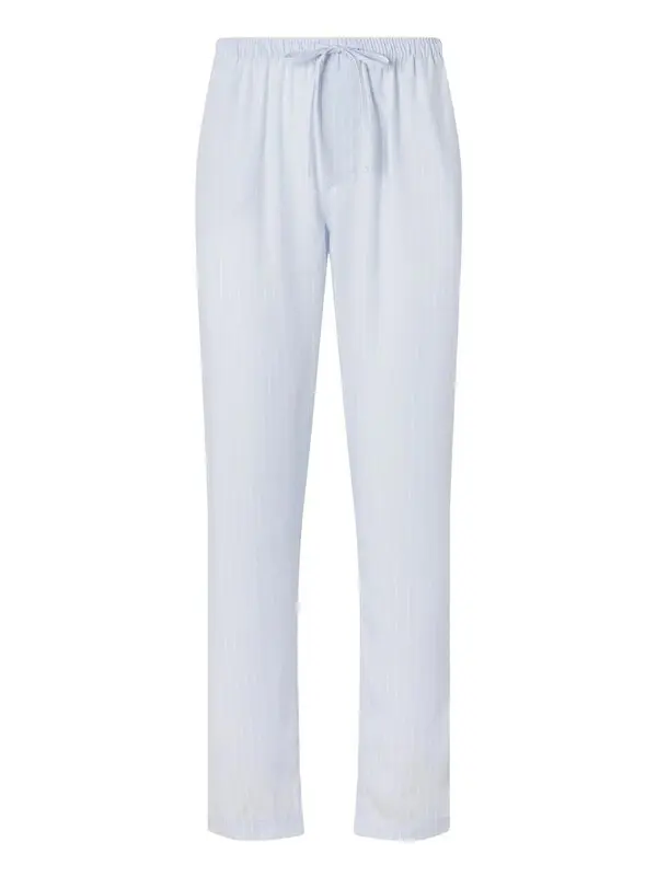 Zimmerli Straight-leg Striped Tencel™ Lyocell Pyjama Trousers - Blue