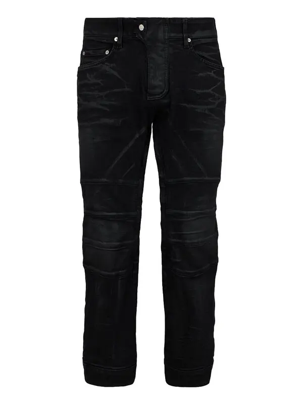 Dsquared2 Rubberized Skiers Ski Cropped Jeans - Black